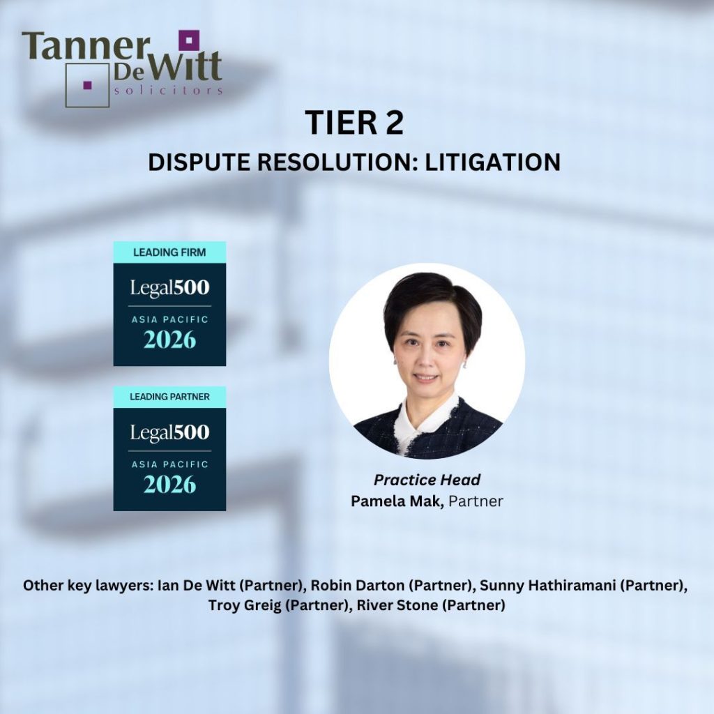 The Legal 500 Asia Pacific 2026 rankings - Tanner De Witt